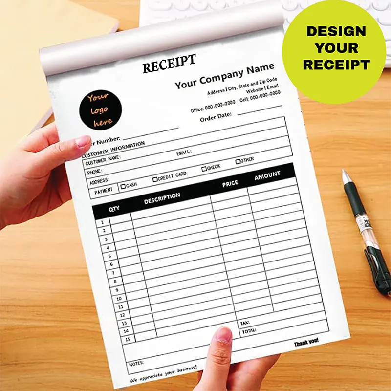 Receipt Books – Create Design – TT Prints