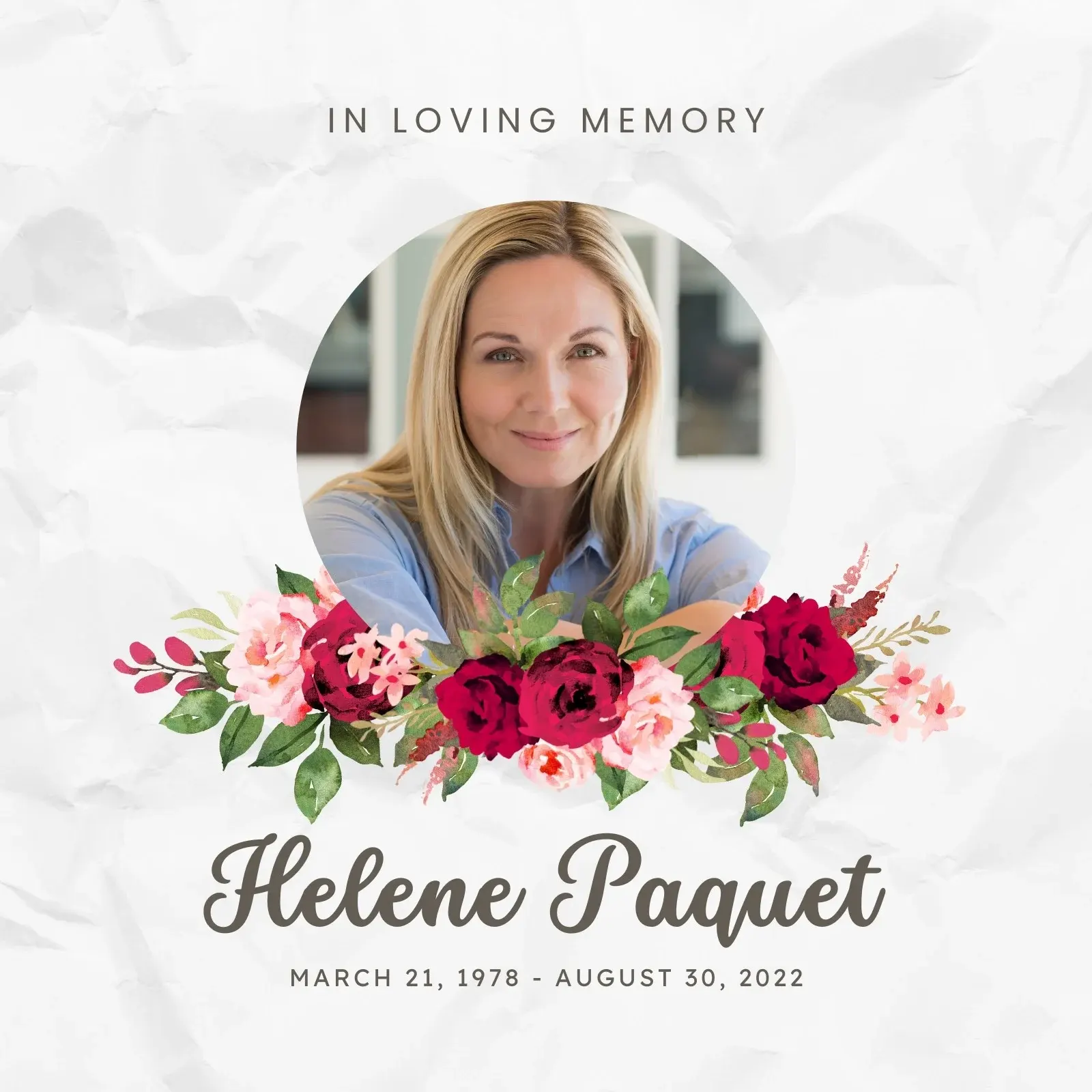 Canvas Banner – In Loving Memory 1 – TT Prints
